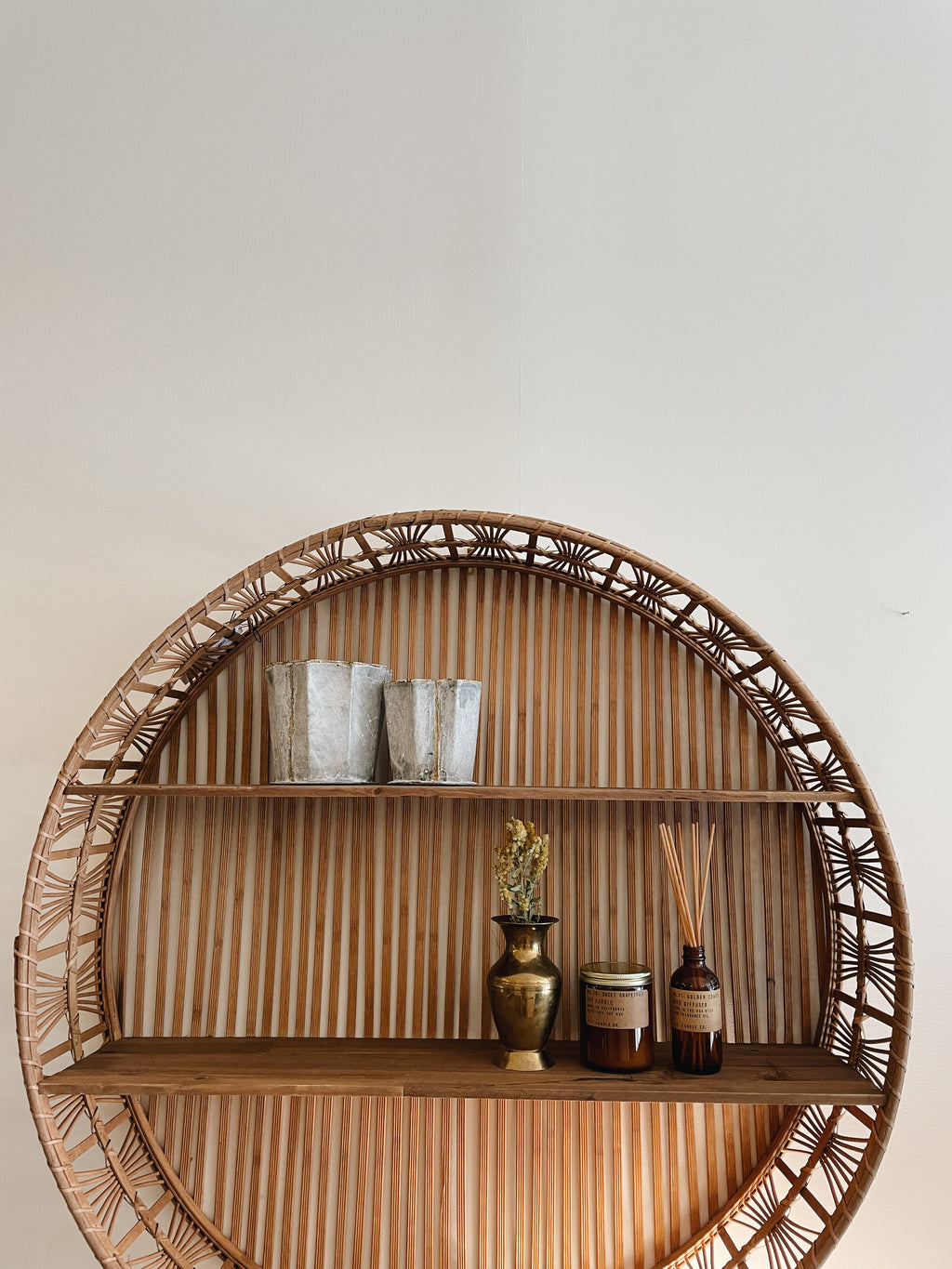 Abacus Round Bamboo Wall Shelf | Farmer's Daughter Homestead