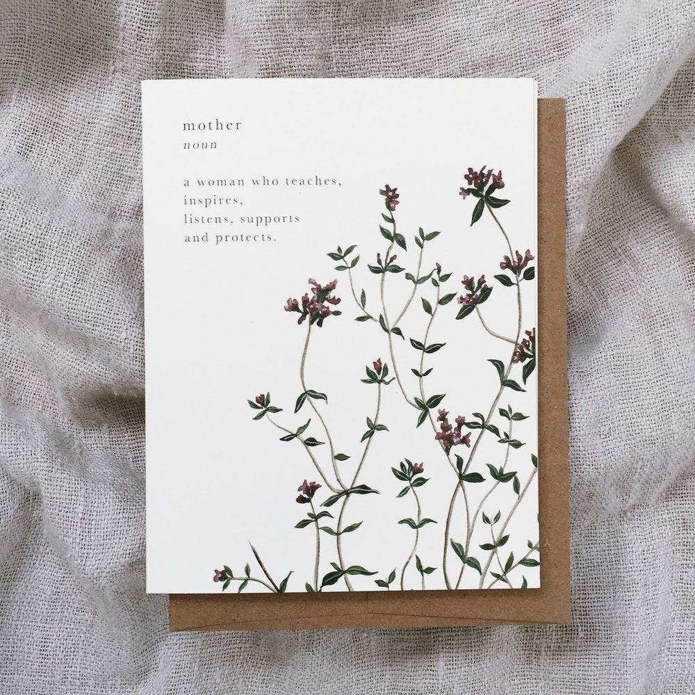 Mother Definition Greeting Card | Farmer's Daughter Homestead Canada